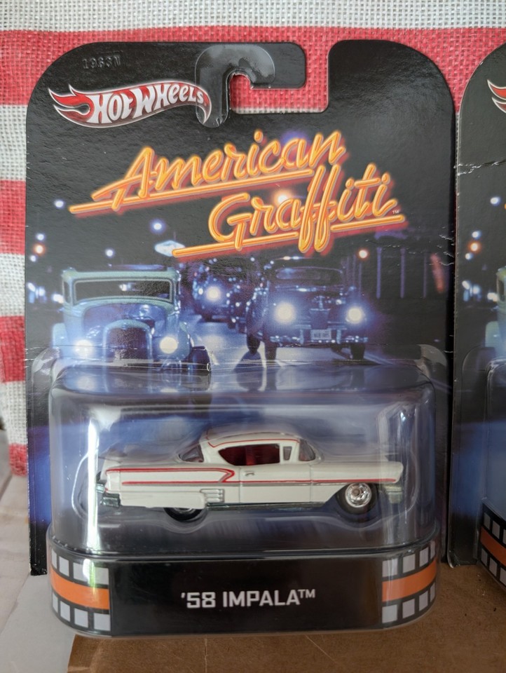 AMERICAN GRAFFITI MOVIE HOT WHEELS 1:64 DIECAST CARS 32 FORD 58CHEVY 58 ...