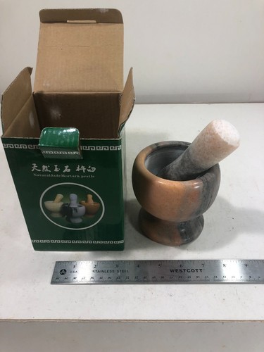 4" x 4" natural Jade / onyx Mortar and Pestle Set, Made in China Grey ...