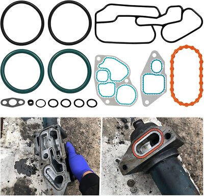 Oil Cooler Mounting Gasket Kit For 1993-1997 DT466E 1823182C95 ...