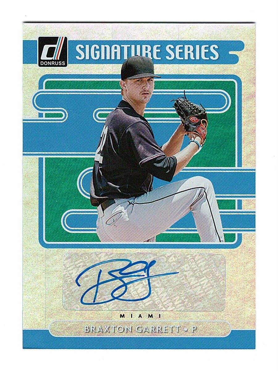 Braxton Garrett Autograph 2021 Donruss Signature Series #21 Baseball ...
