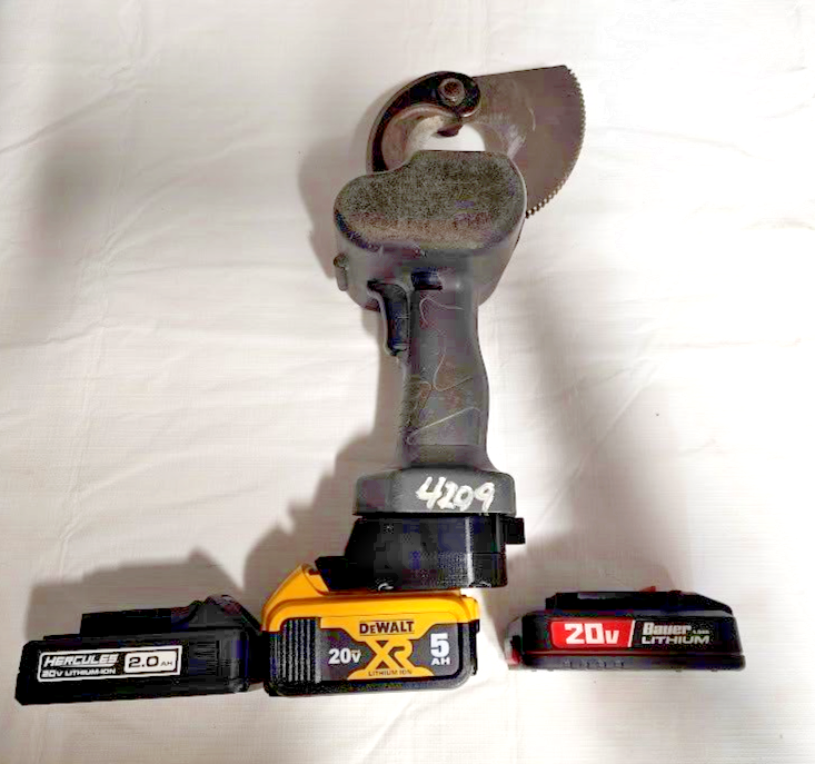 Huskie Robo-Cut REC-50U Battery Wire Cutter to Dewalt, Hercules, Bauer ...