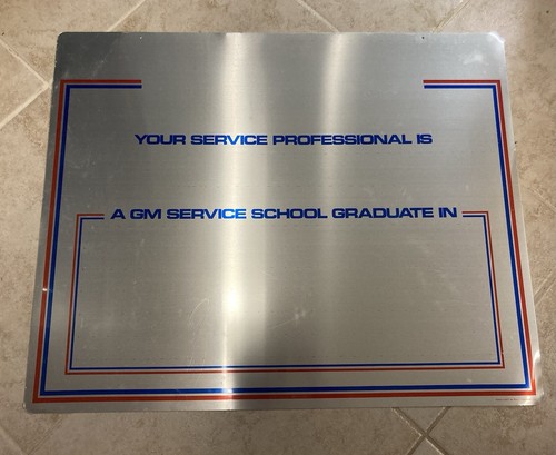 Vintage Original Unused 1970s General Motors Service Technician Sign ...