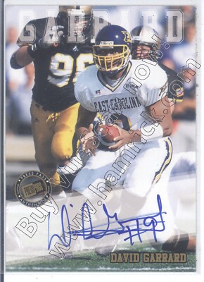 david garrard rookie rc draft auto autograph east carolina ecu pirates ...