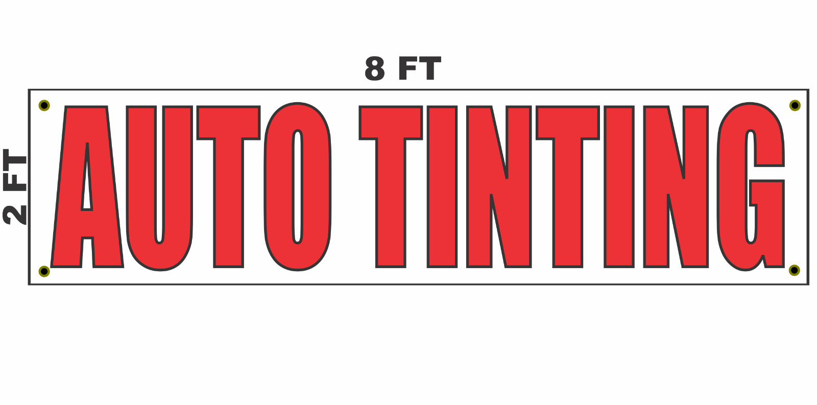 AUTO TINTING Banner Sign 2x8 for Car Shop | eBay