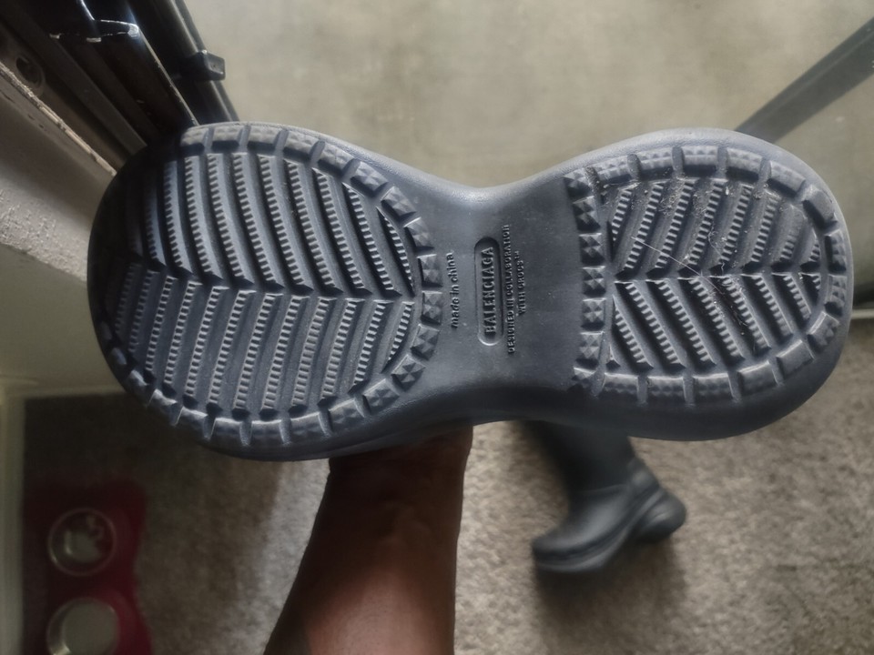 Balenciaga Women's Croc Boot in Black EU Size 40 US size 10 Authentic | eBay