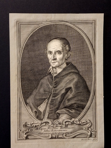 Caesar Bambacari Lateran Rocco Pozzi ancient print 1760 engraving Rome ...