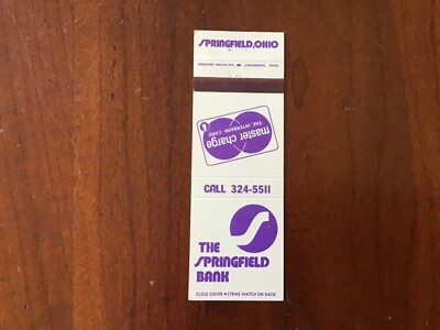 Vintage The Springfield Bank in Springfield Ohio Matchbook Cover | eBay