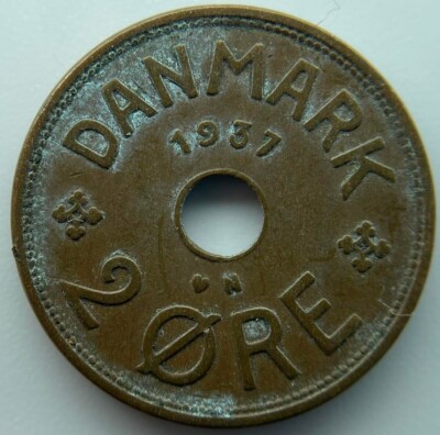 Denmark 2 ore 1937 | eBay