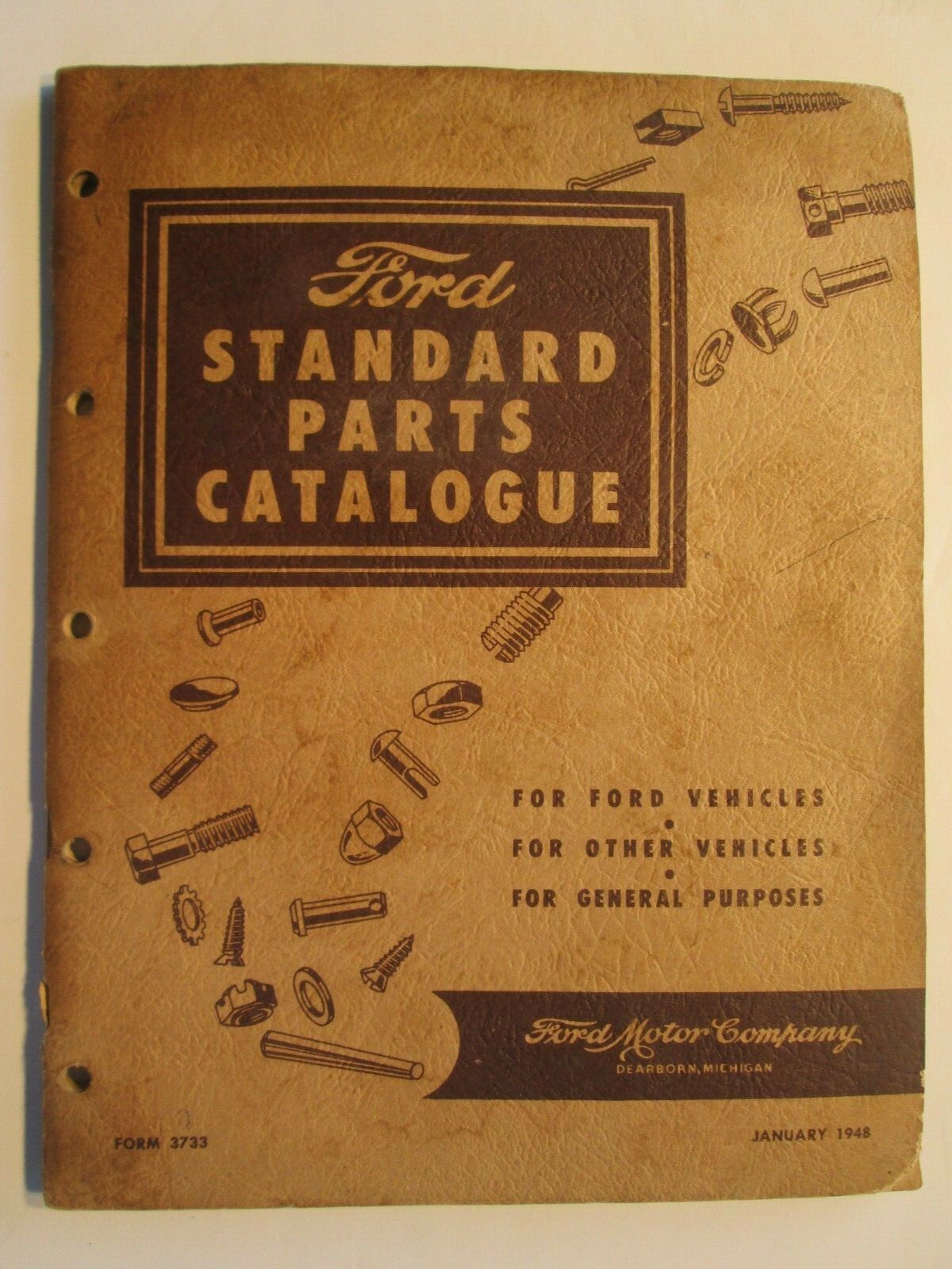 ~VINTAGE~ 1948 Ford Standard Parts Catalog Nuts Bolts Washers Standard ...