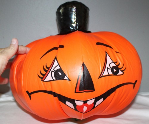 VINTAGE INFLATABLE TWO FACED BLOW UP HALLOWEEN PUMPKIN JENNIE | eBay
