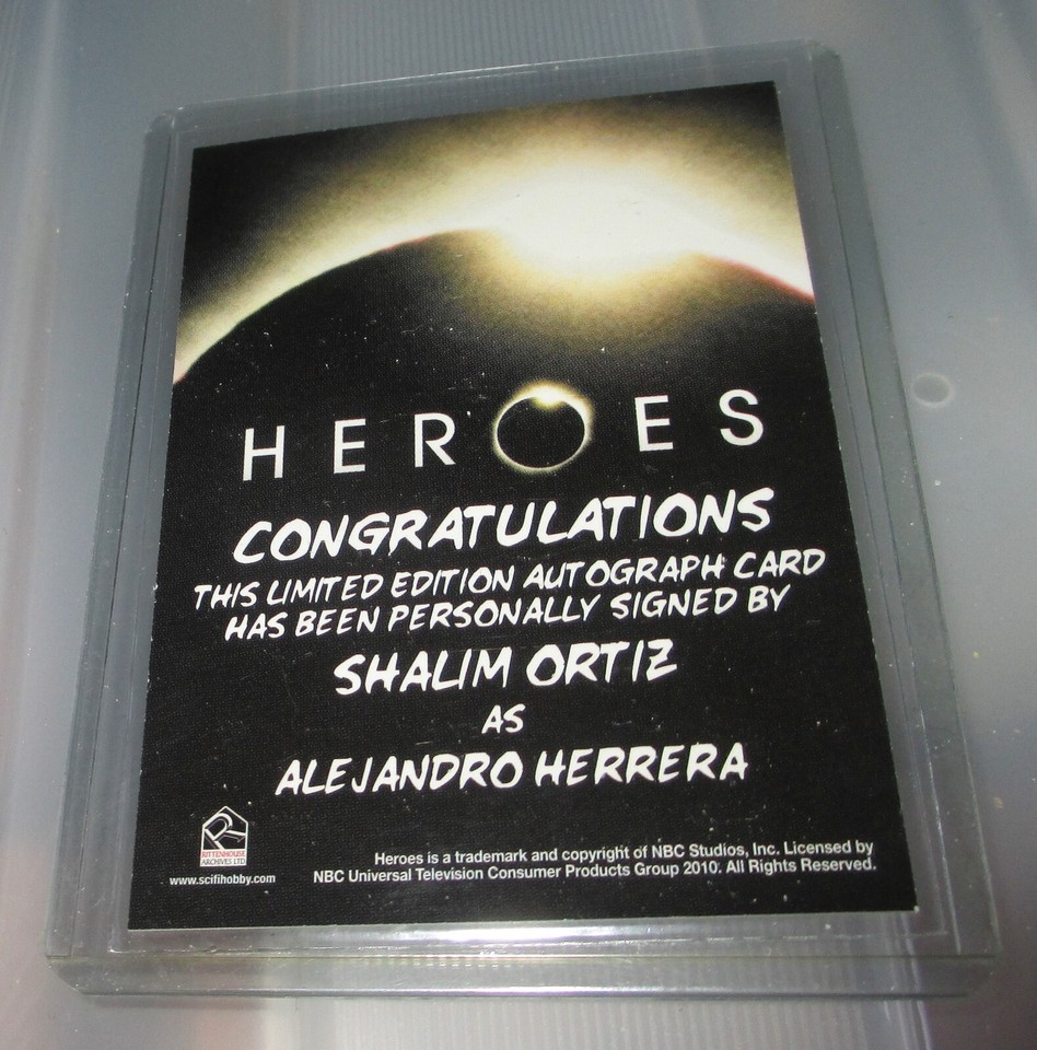 2010 Rittenhouse Archives Heroes Shalim Ortiz as Alejandro Herrera ...