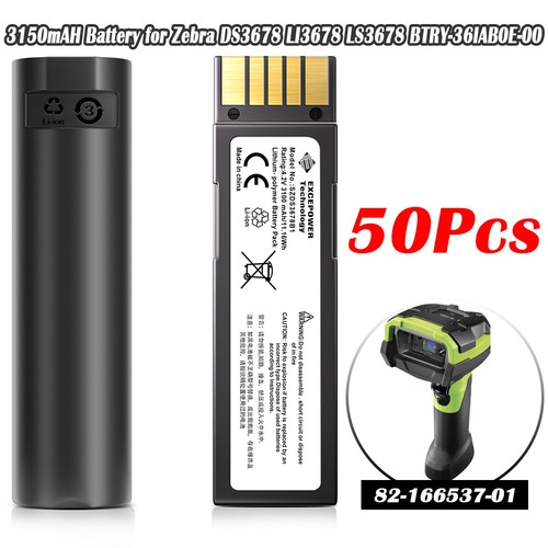 50PCS 3150mAH Battery for Zebra DS3678 LI3678 LS3678 BTRY-36IAB0E-00 | eBay
