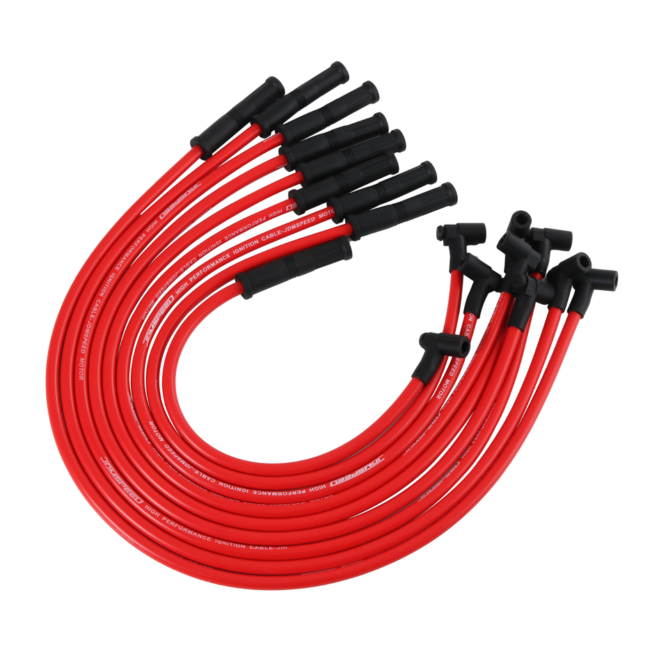 HEI Spark Plug Wires Set 90 to Straight For Chevy SBC BBC 350 383 400 ...