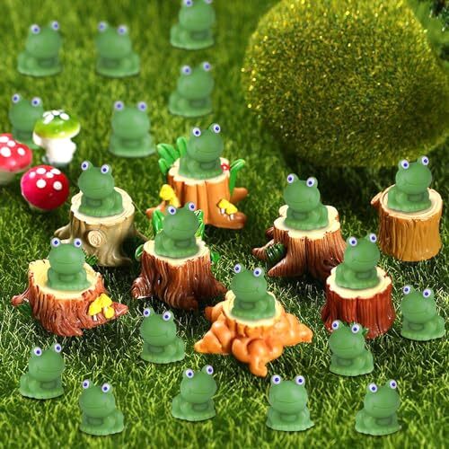 Mini Resin Frogs 60PCS Green Tiny Little Frogs Figures Miniature ...