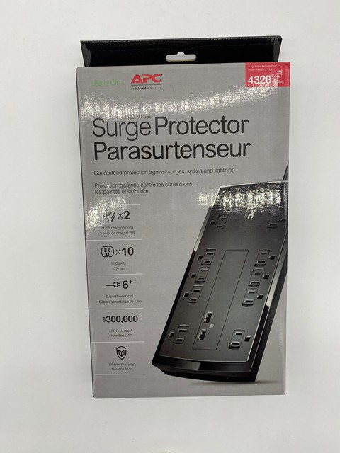 APC P10U2 10-outlet SurgeArrest Performance Series Surge Protector With ...
