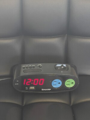 Sharp Digital Display SPC136 Multi Plug LED Alarm Clock USB and ...