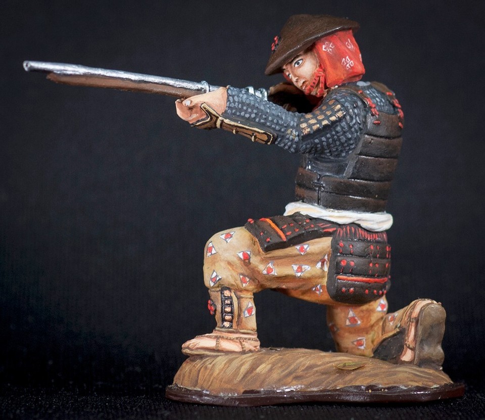 Samurai Warrior with a Musket (1600-1800s), 54 mm Handpainted Toy ...