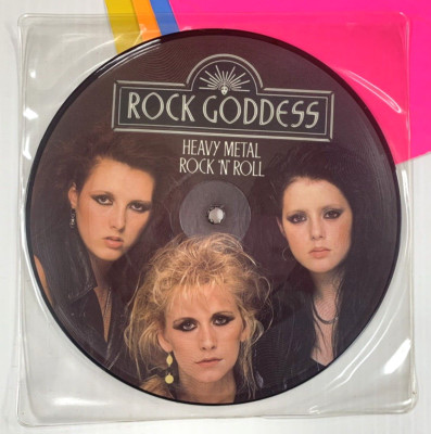ROCK GODDESS Heavy Metal 1982 UK PICTURE DISC 45 *MINT NEVER PLAYED L ...