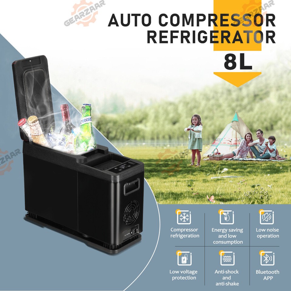 8L Armrest Freezer Cooler Mini Fridge 12/24 V With Compressor For Car ...