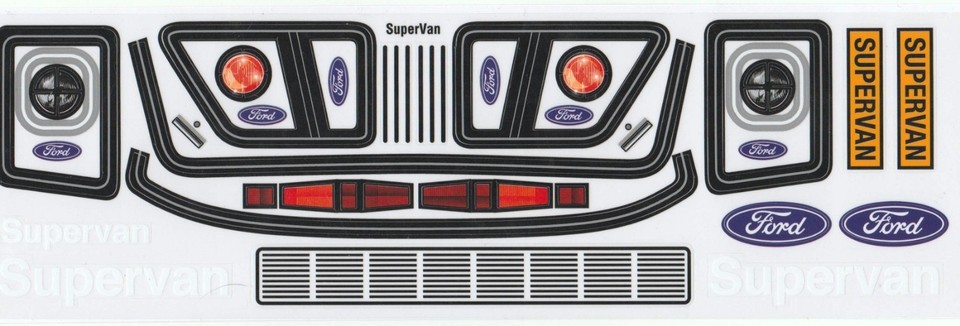 1:10 RC Clear Body Shell - Ford Transit Super Van with Repsol livery ...