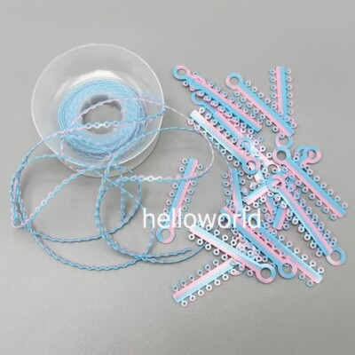 Dental Double Color For 16 Sizes # Medium Orthodontic Elastic Rubber ...
