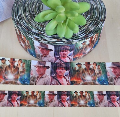 7/8 & 1.5" (1 YD) Indiana Jones Grosgrain Ribbon Harrison Ford Movie ...