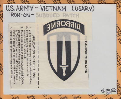 US Army Vietnam USARV Type 1 Iron-on duty original patch | eBay