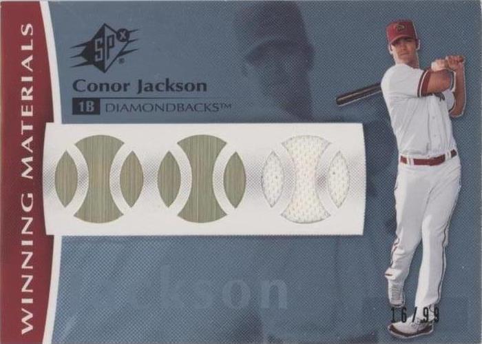 2008 SPx - Winning Materials Conor Jackson #WM-JA Baseball Die-Cut /99 ...