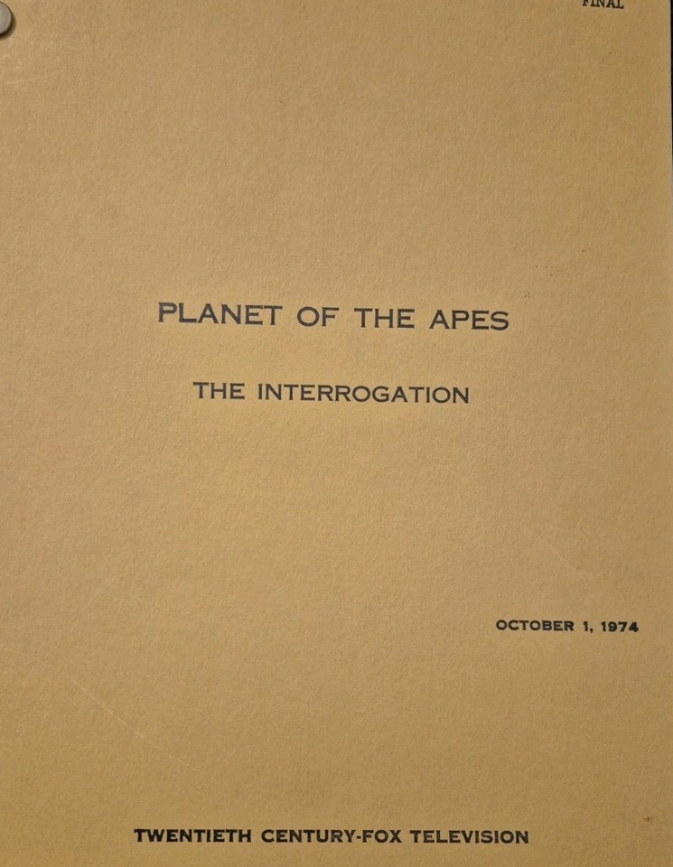 Planet Of The Apes Original Used Script; The Interrogation | eBay