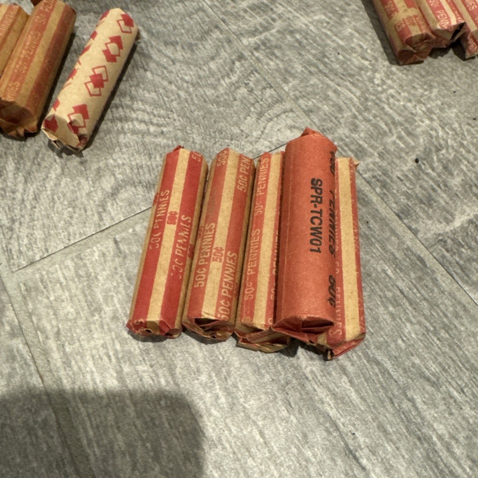 Penny Roll UNSEARCHED Lot Of 5 Sealed Penny Rolls! Free Shipping ...
