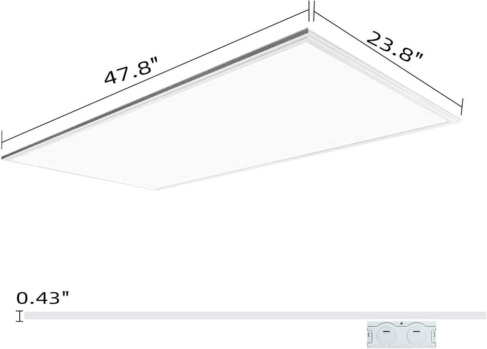 4PCS 75W 2x4ft Dimmable LED Flat Panel Light Office Drop Ceiling ...