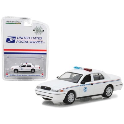 2010 FORD CROWN VICTORIA POSTAL SERVICE POLICE 1:64 MODEL BY GREENLIGHT ...