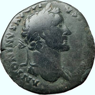 ANTONINUS PIUS Authentic Ancient 154AD Sestertius Roman Coin LIBERTAS ...