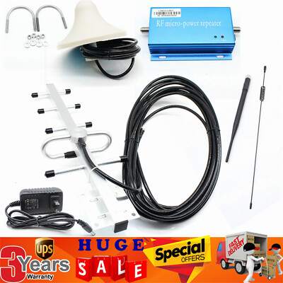 3G 4G GSM/CDMA Cell Phone Signal Booster Repeater+Yagi Antenna Kit 850 ...