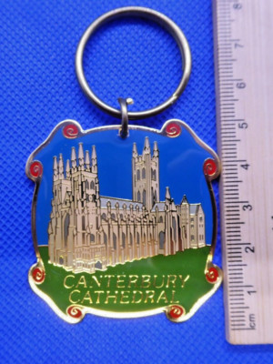 Keyring, Key Ring - Canterbury Cathedral, England, Metal | eBay UK