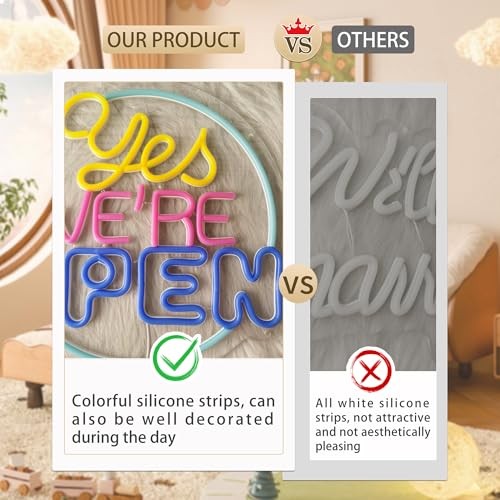 Neon Signs Pink Led Neon Sign for Wall Decor, Nail Neon Signs USB Neon ...