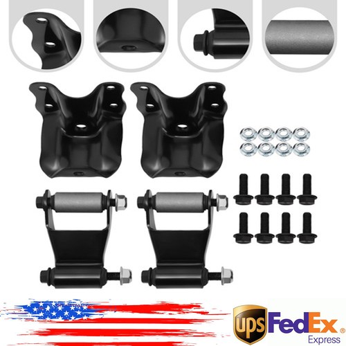 Rear Leaf Spring Shackle & Bracket Kit+Mounting Bolts For Ford Bronco ...