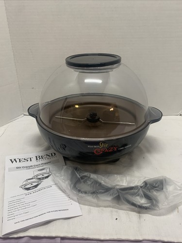 West Bend Stir Crazy 6 Quart Electric Popcorn Maker Corn Popper - 82306 ...