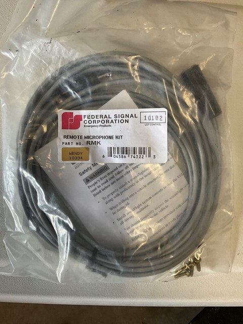 Federal Signal RMK Ss2000 Smart Siren Remote Microphone Cable for sale ...