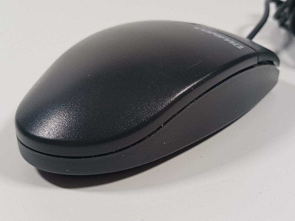 Vintage Compaq Logitech PS2 Black M-S34 103179-068 Computer Mouse 2 ...