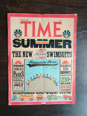Time Magazine July 4, 1977 - Summer - New Swimsuits - Amusement Parks ...