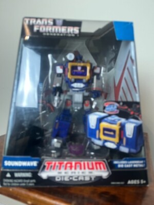 Transformers Generation 1 Titanium Series Diecast Soundwave & Laserbeak ...