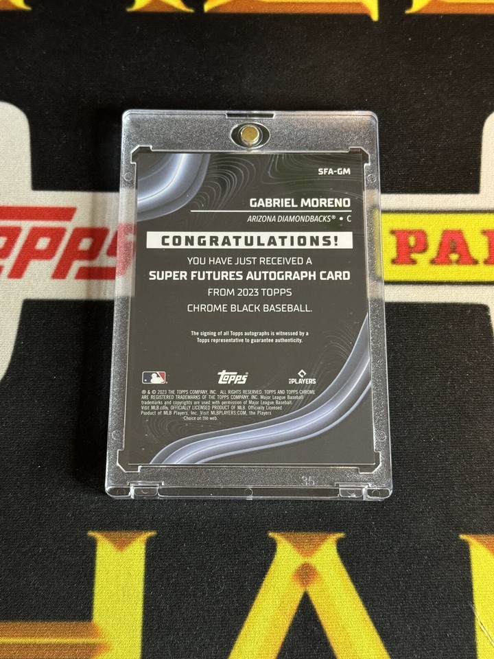 2023 Topps Chrome Black Super Futures Gabriel Moreno Auto Gold /50 ...