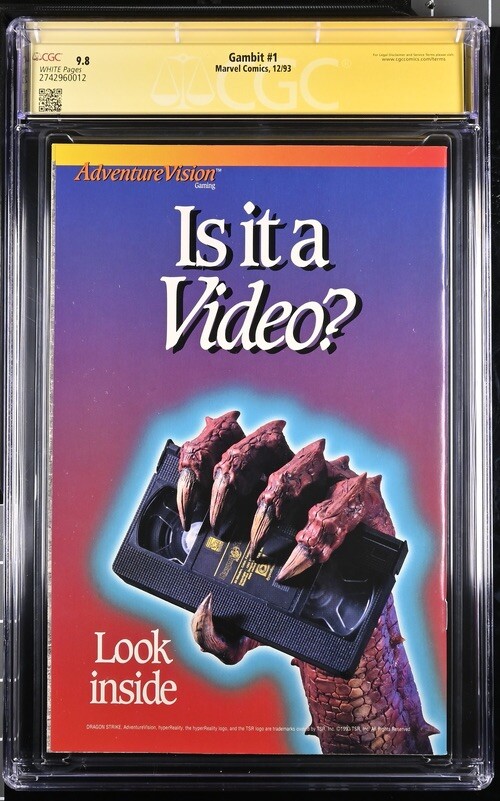 Gambit #1 CGC 9.8 SS Marvel 1993 Embossed Gold Foil logo 3x Signed! Key ...