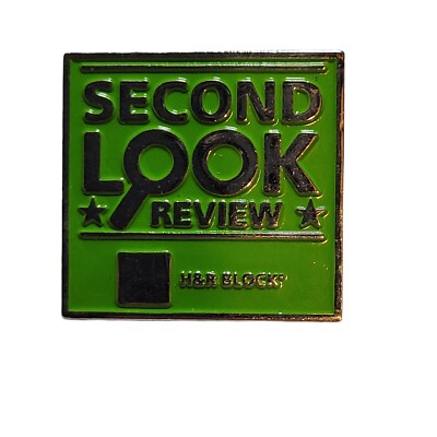 H&R Block Second Look Review Advertising Pin | eBay