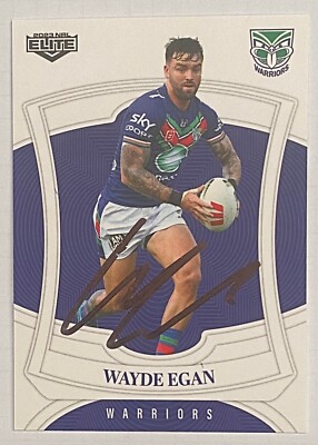 WAYDE EGAN WARRIORS 2023 ELITE NRL SIGNED CARD | eBay Australia