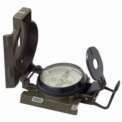 military style lensatic liquid filled compass dark green metal Humvee ...