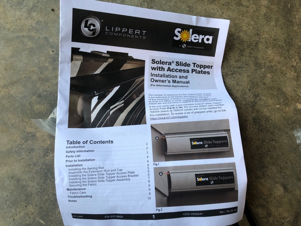 Lippert Components V000168105 Solera 84" Slide Topper - Black | eBay