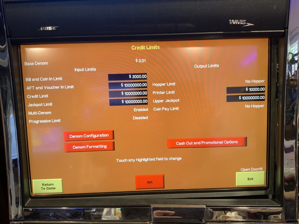 WMS WILLIAMS BB2 Slot Machine Bios and PSI Chip SET YOUR JACKPOT LIMIT ...