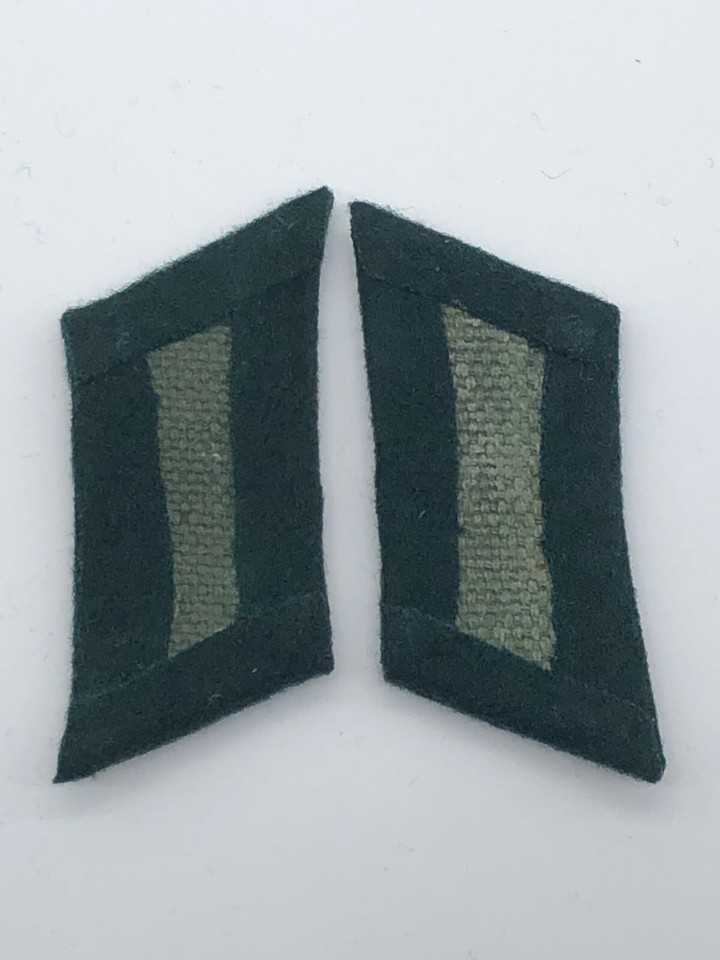 German Army Officer Collar Tabs Mech Inf (Green) - WW2 Repro Insignia ...